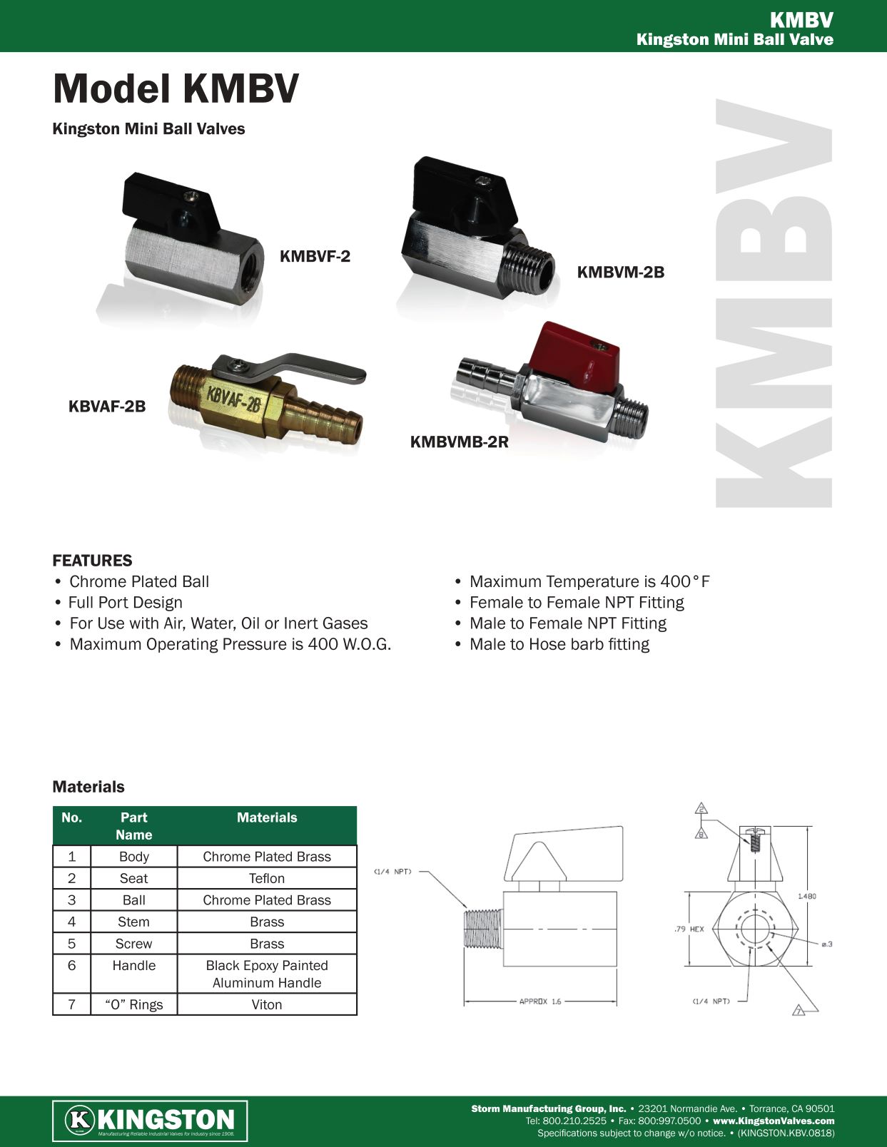 Model KMBV | Kingston Valves